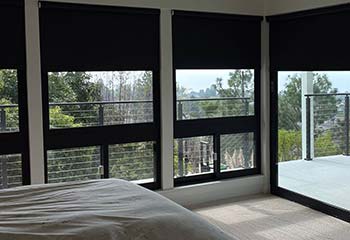 Motorized Blackout Roller Shades For Living Room Loyola, Cupertino ...